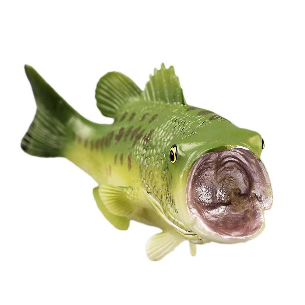 Simulation Largemouth Bass Toys Plastic Realistic Animal Figures Model ...