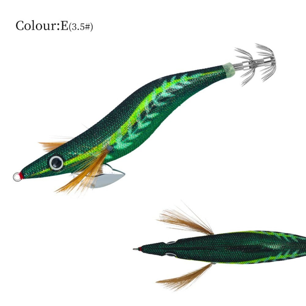 Simulation Lifelike Jigs Lead sinker Fishing tackle 10g/15g/19g Squid hook Wood shrimp lures ...