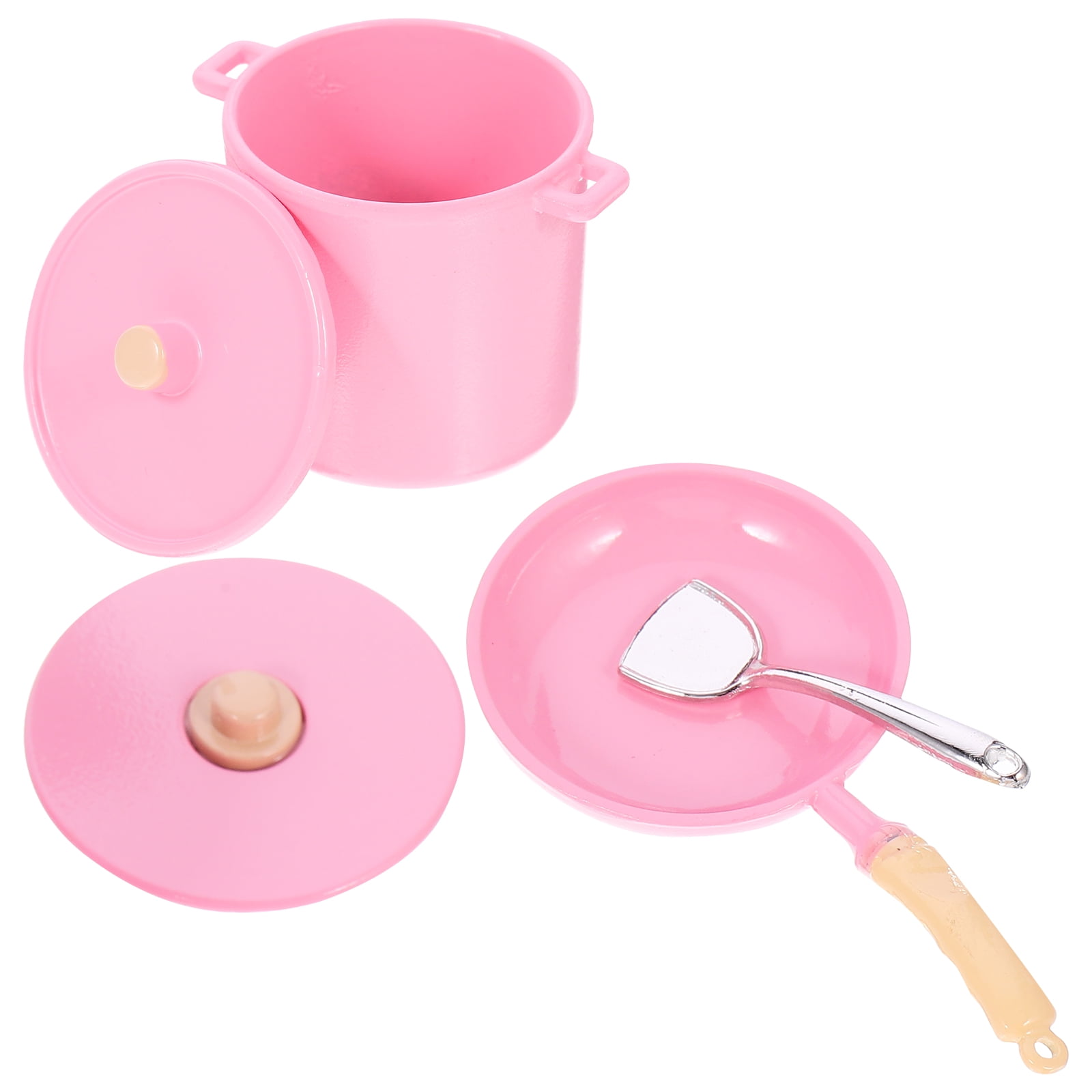 1 Set Mini Kitchen Pan Pot Model Miniature Cookware for Doll House ...