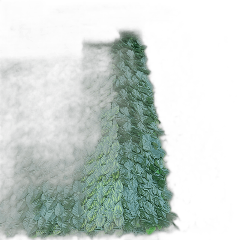 Simulation Of Green Plant Wall Green Leaves Fence Mesh Artificial Fence ...