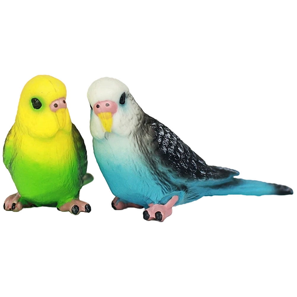 Simulation Parrot 2 Pcs Bird Artificial Models Children’s Toys Colorful ...