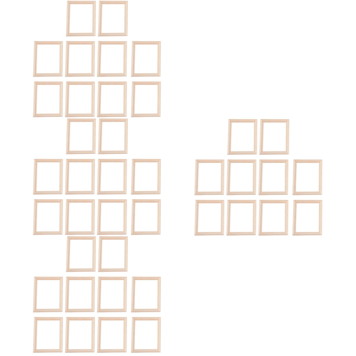 Simulation Photo Frame 40 Pcs Mini House Model Picture Frames Wooden ...