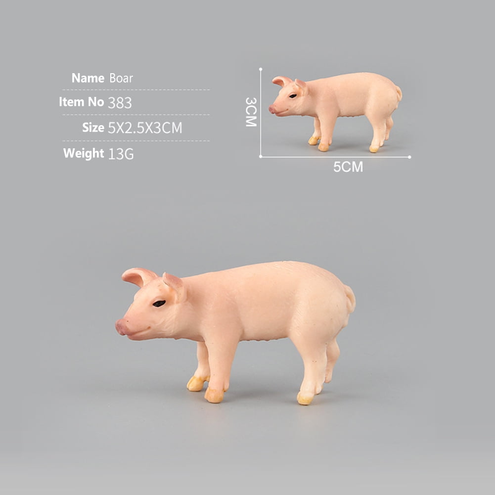 Simulation Pig Action Figure Kids Cute Piglet Figurines FarmModel ...