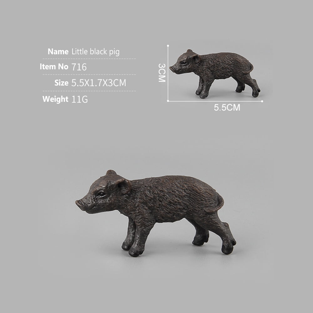 Simulation Pig Action Figure Kids Cute Piglet Figurines FarmModel ...