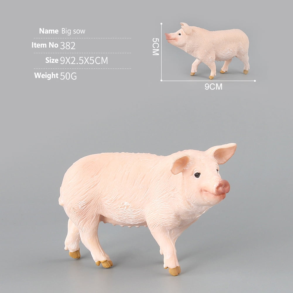 Simulation Pig Action Figure Kids Cute Piglet Figurines FarmModel ...