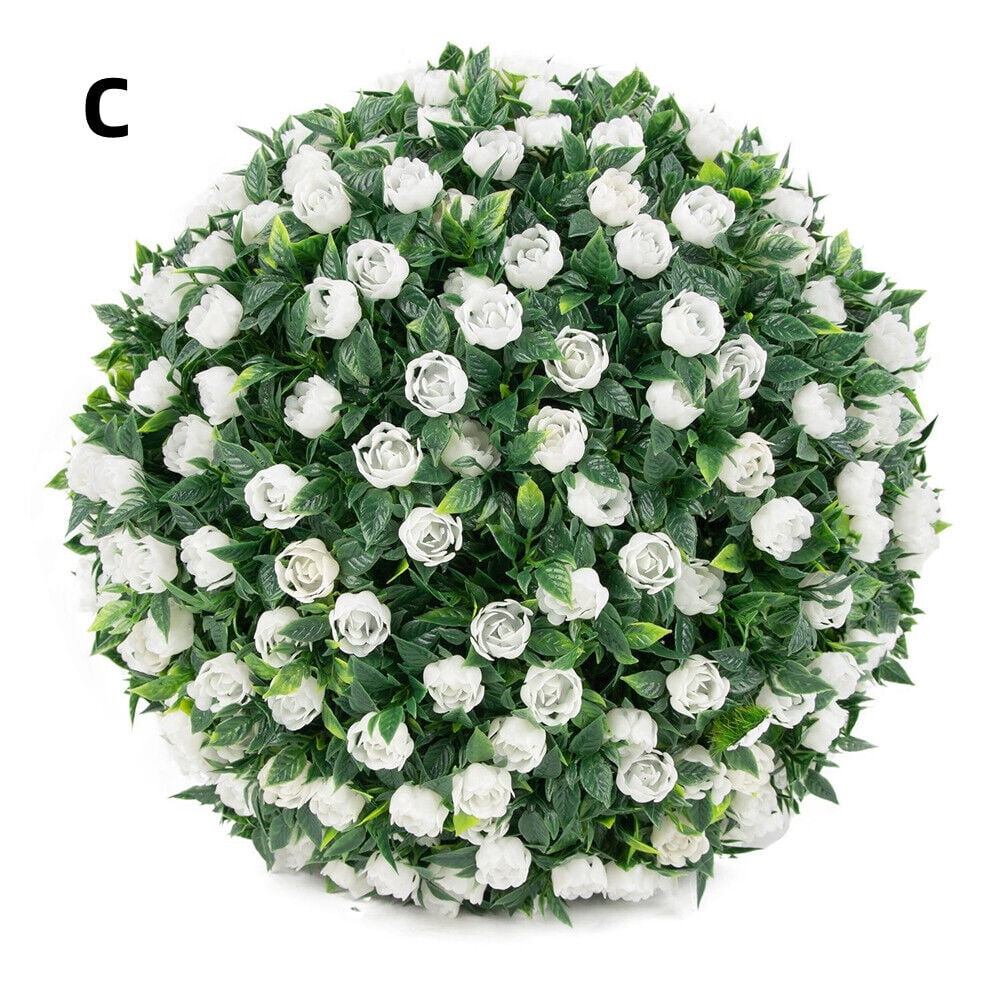 Simulation Plant Flower Hanging Topiary Ball 7.8 Inch for Ceiling Decor ...