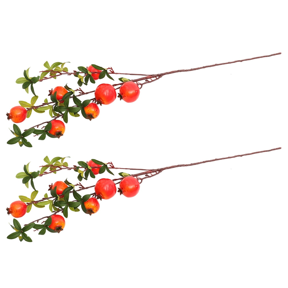 Simulation Pomegranate Fruit Decorative Fake Plant Picks Bouquet ...