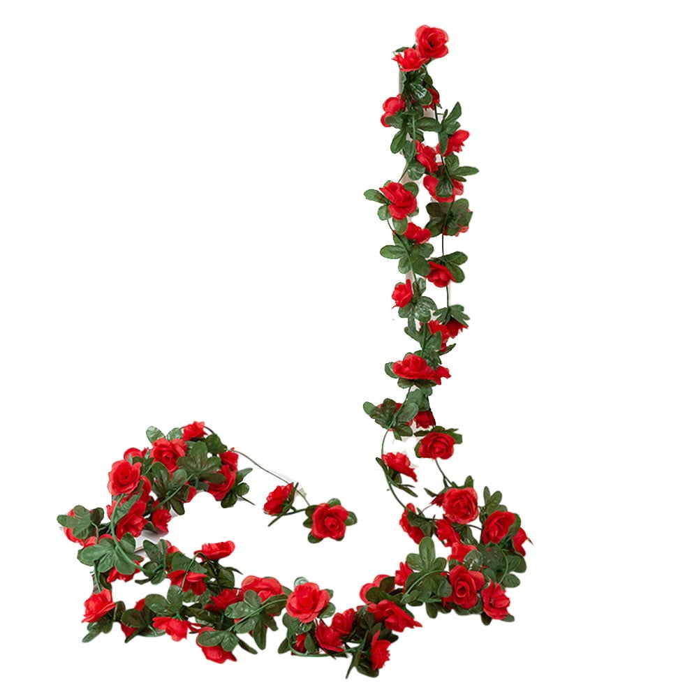 Simulation Rose Vine Garland for Wedding Decoration Lifelike Floral ...