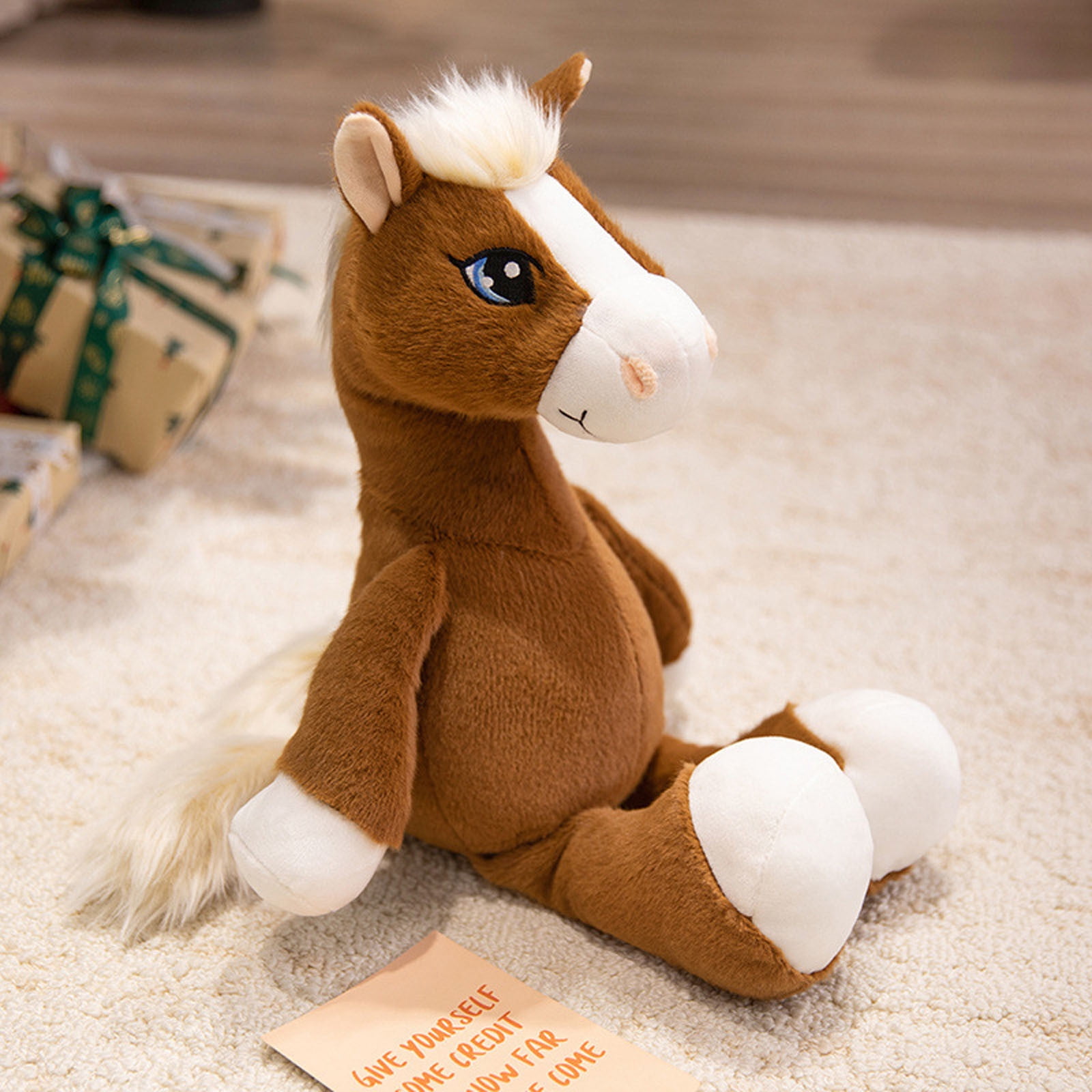Simulation Running Horse Plush Toy | Realistic Pony Doll | Soft High ...