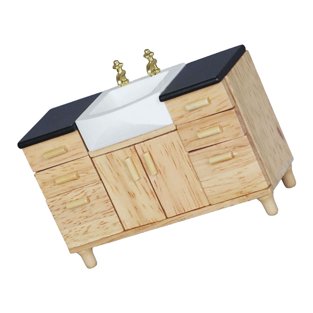 Simulation Sink Ornament Miniature Washstand Model Khaki Color ...