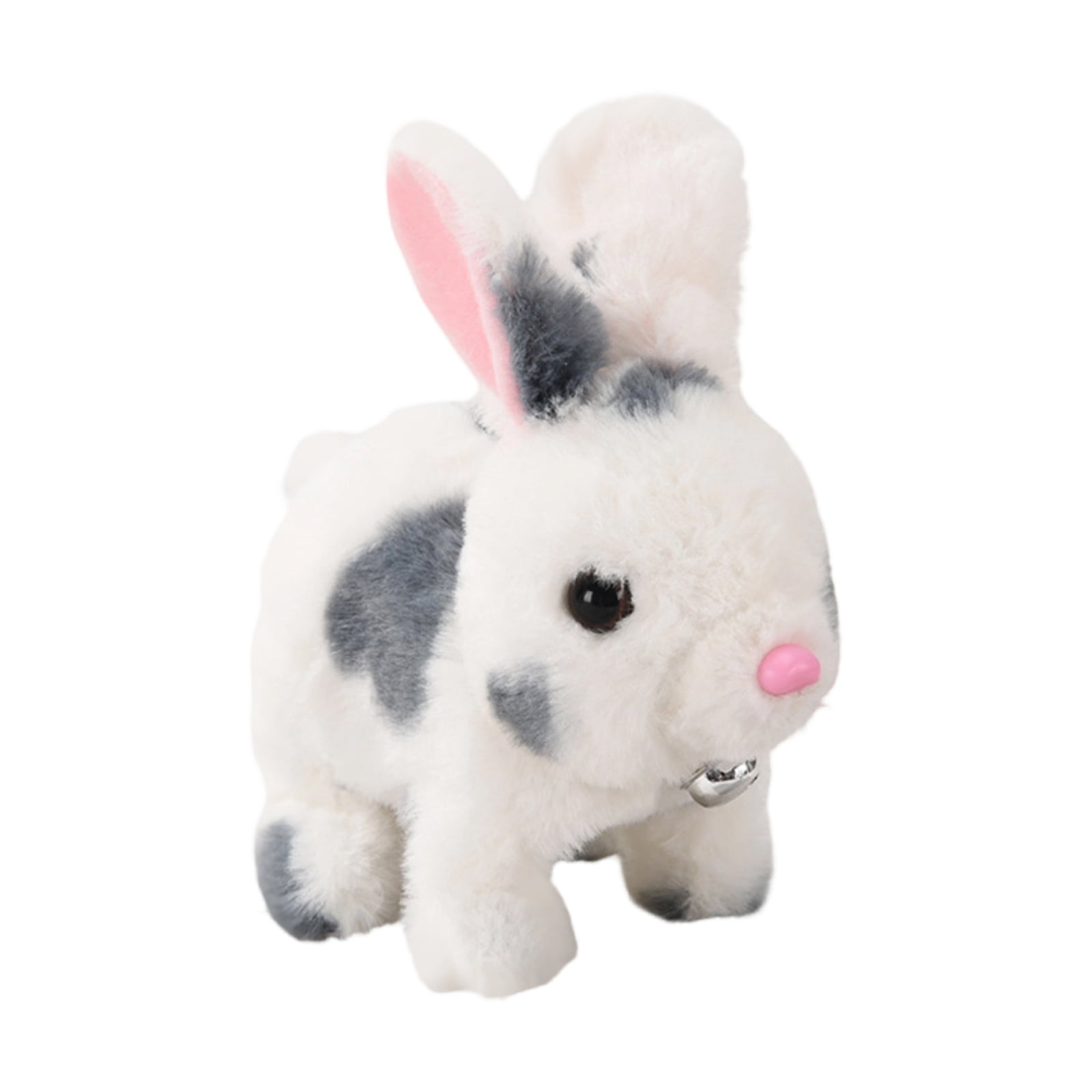 Simulation Spotted Electronic Plush Bunny Toy with Walking, Squeaking ...