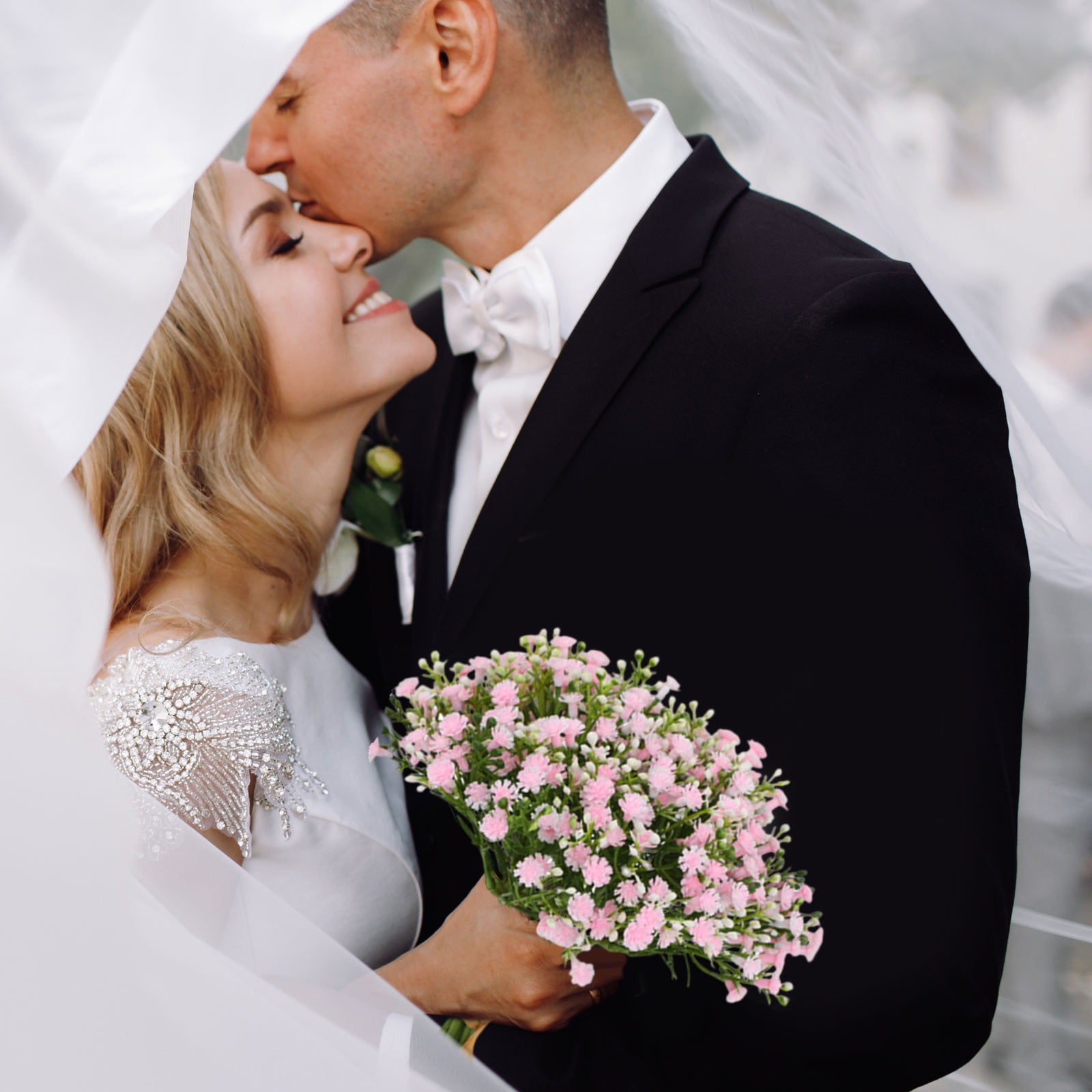 Simulation Starry Sky Flower Bouquet, Artificial Foam Flowers Plastic ...