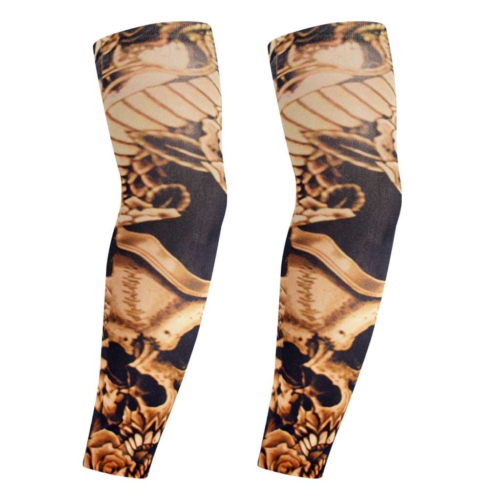 Simulation Tattooing Arm Sleeves Sun Protective Arm Covers for Cycling ...