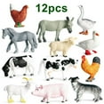 Simulation Toy, 12Pcs/Set Small Farm Animals Figures, Realistic Plastic ...