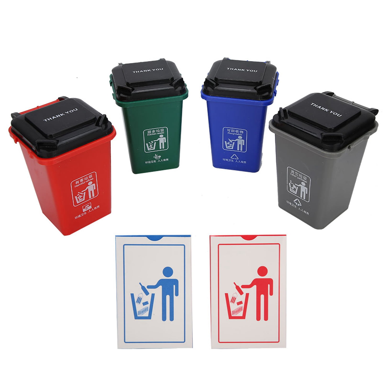 Simulation Trash Can Toy,DIY Garbage Bin Model Garbage Sorting Toy ...