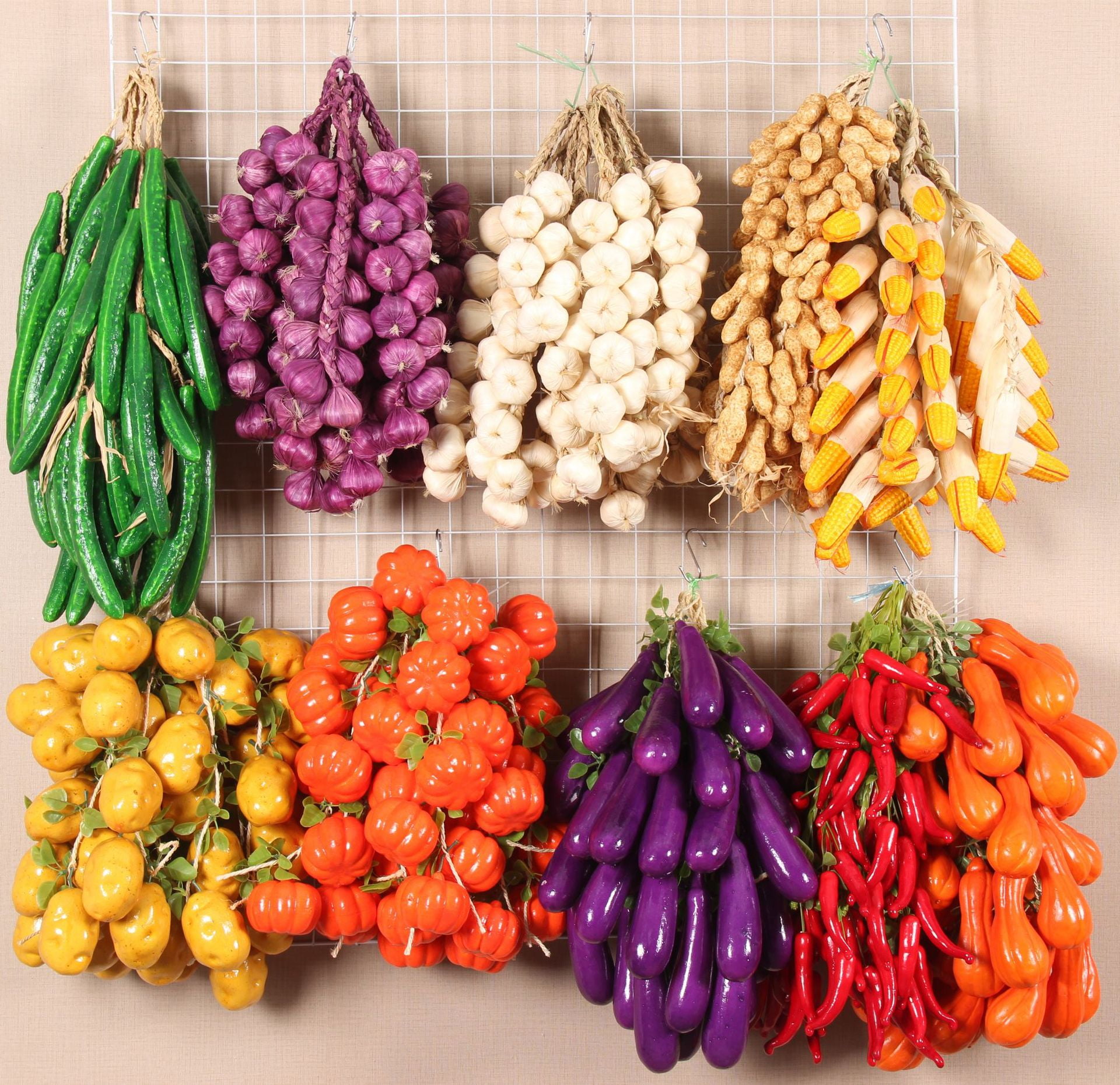 Simulation Vegetable String Garlic Hanging String Corn Peanut Potato ...