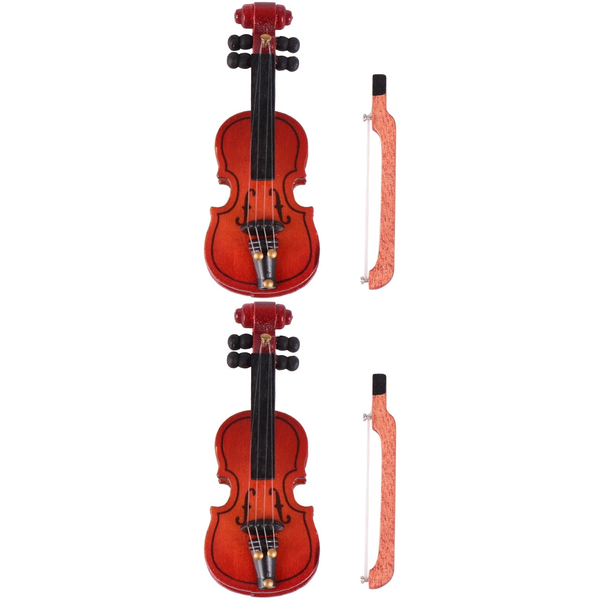Simulation Violins Model Photograph Props Dollhouse Accessories Mini ...