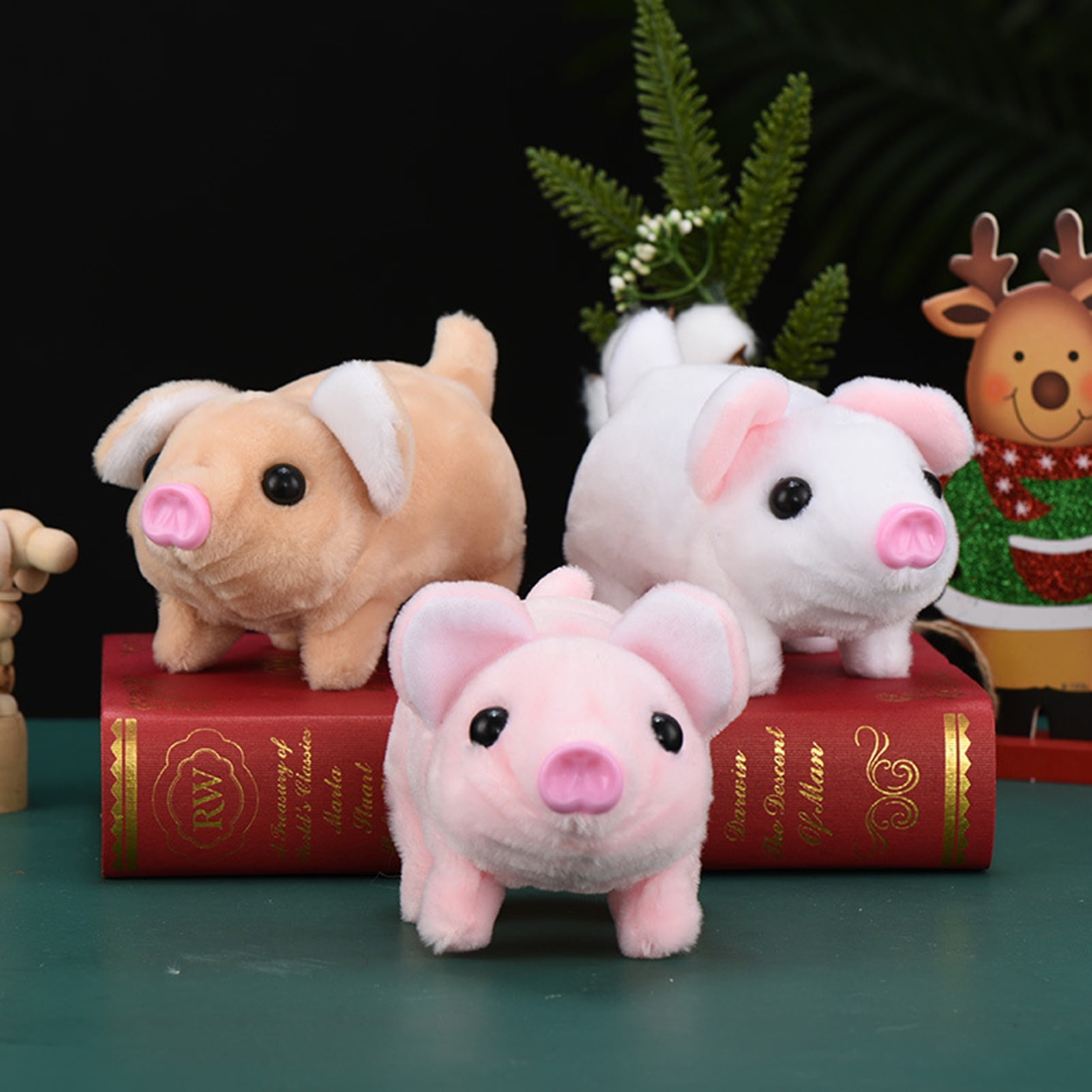 Simulation Walking Piggy Electronic Pet Plush Toy for Baby Interactive ...