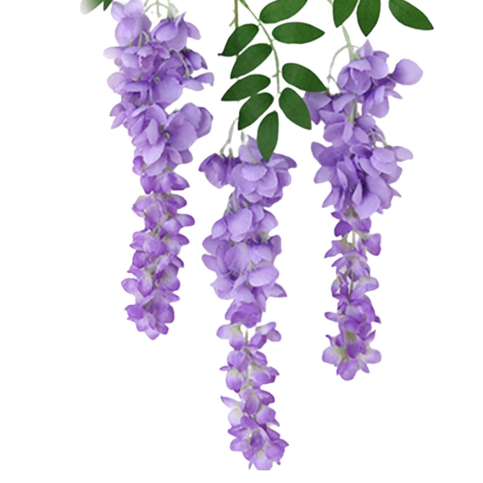 Wisteria Flowers Long Branches Silk Flowers - Indoor Living Room ...