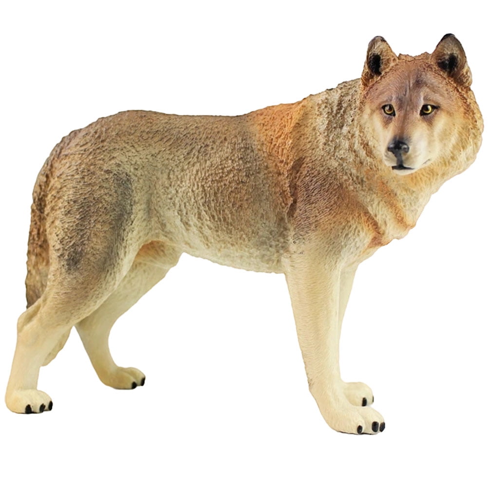 Simulation Wolf Figurines Zoo Animal Ornament Child Accessories Model ...