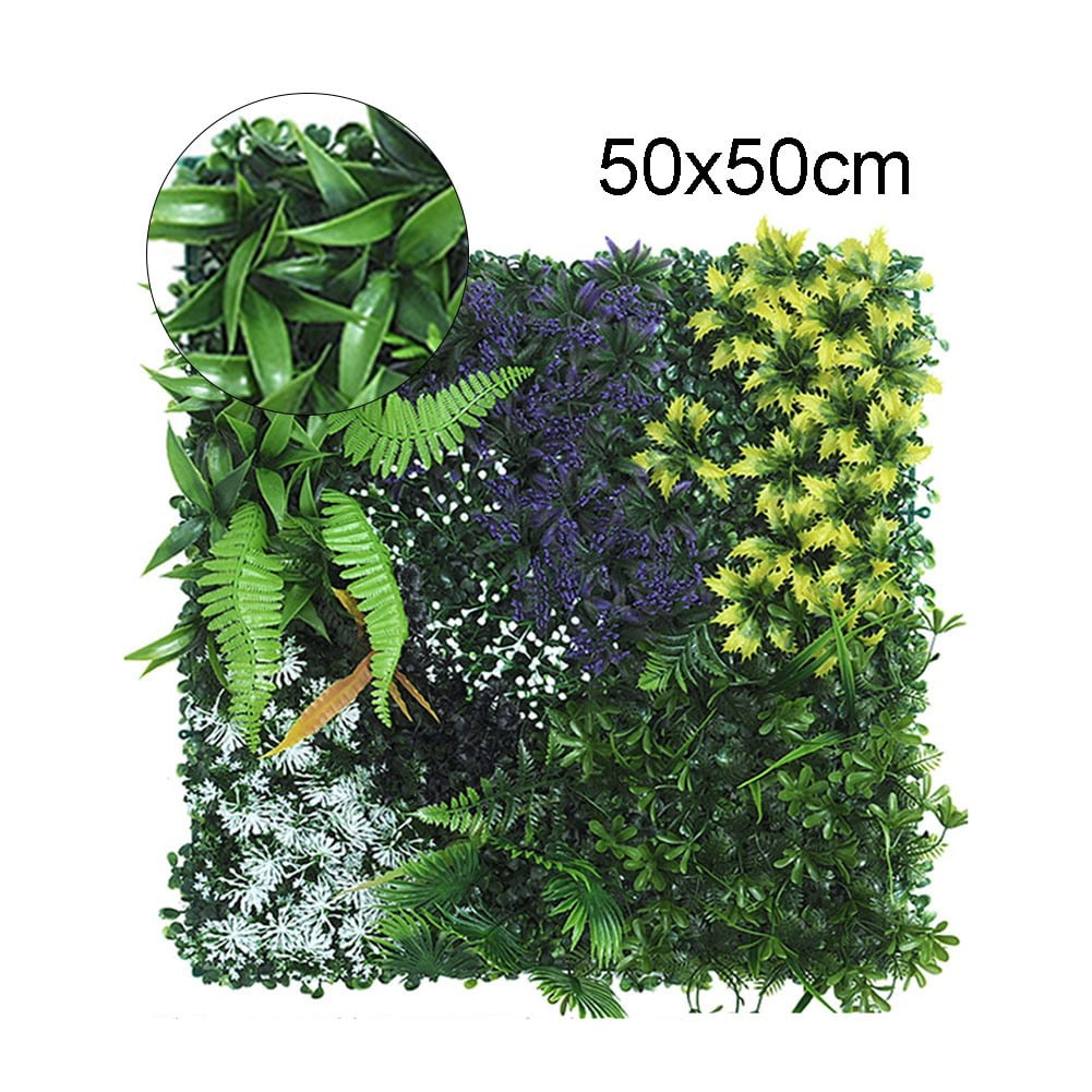 Simulation lawn green planting wall 50x50cm plastic lawn wall flower ...