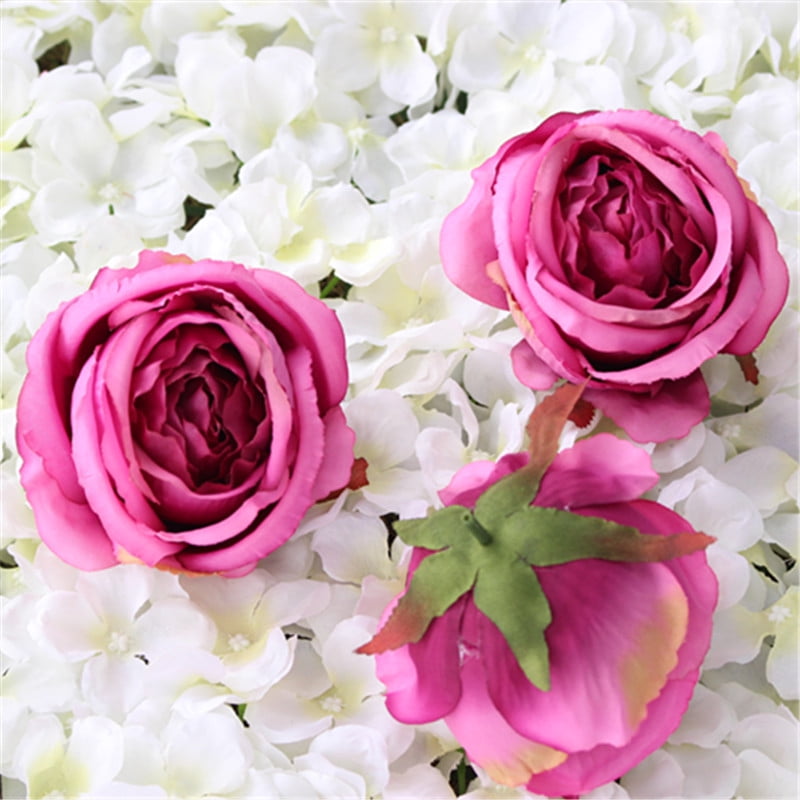 Simulation rose curling flower head corsage silk flower head wedding ...