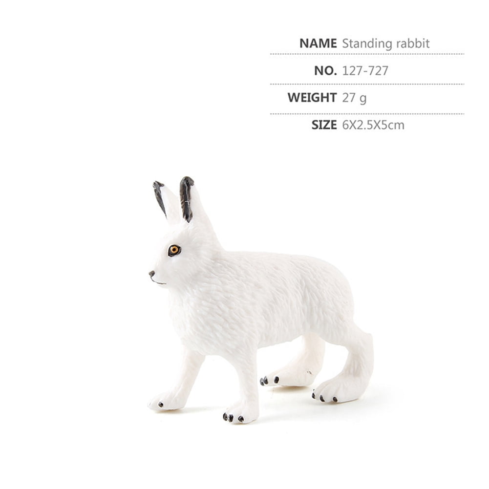 SimulationModel Figurine Cute Standing Squatting Rabbit Action Figure ...