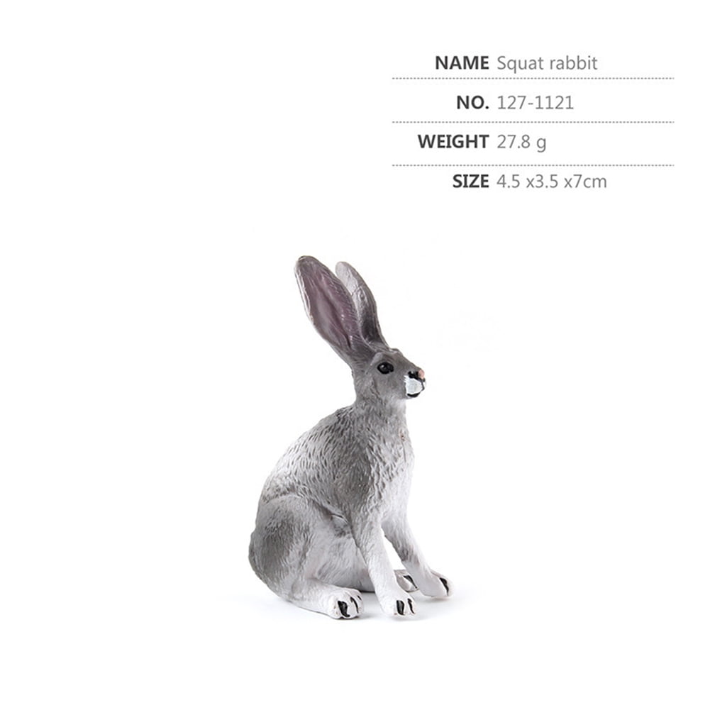 SimulationModel Figurine Cute Standing Squatting Rabbit Action Figure ...