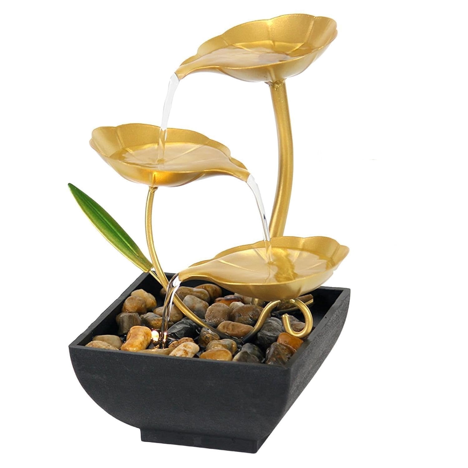 Simxen Metal Tabletop Water FountainHome Decor Ornaments With Waterfall ...