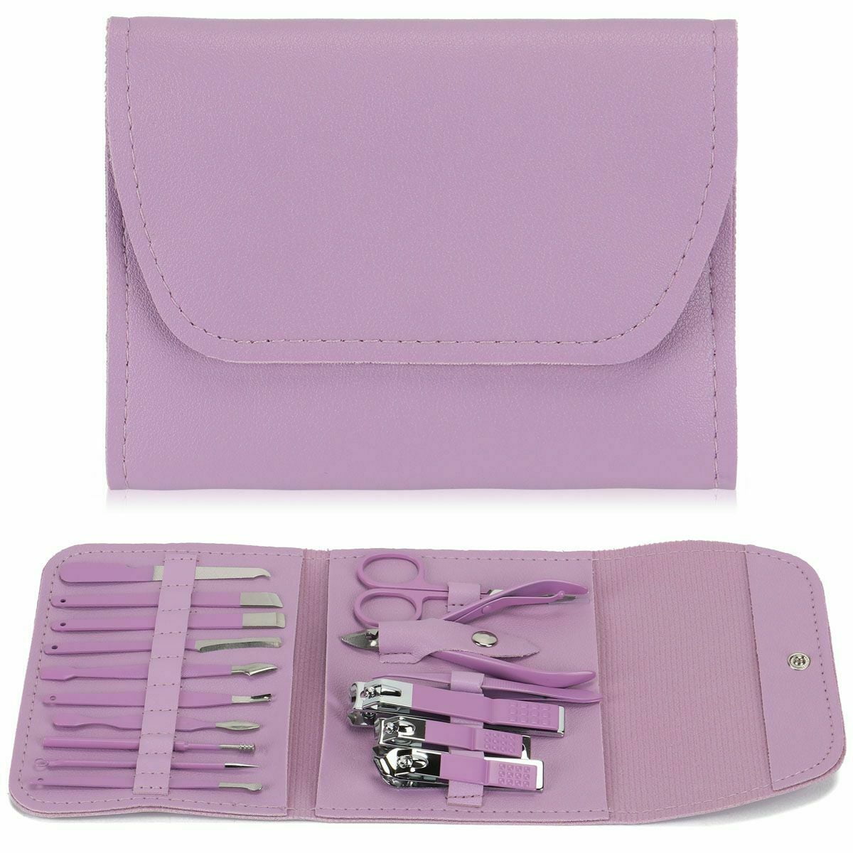 Simyoung 16Pcs Professional Mani-Pedi Kit, Stainless Steel Grooming ...