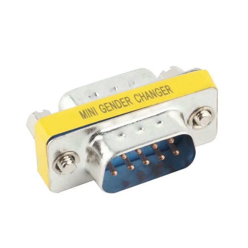 Simyoung Mini DB9 9 Pin Male to Male M/M Serial/AT Modem Mini Adapter ...