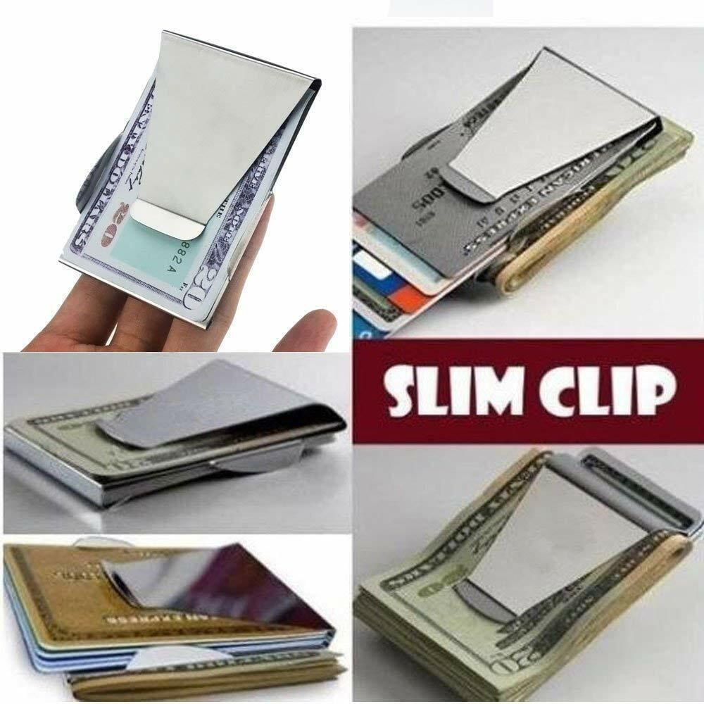 Simyoung Money Clip Slim Minimalist Wallets Double Sided Slim wallet ...