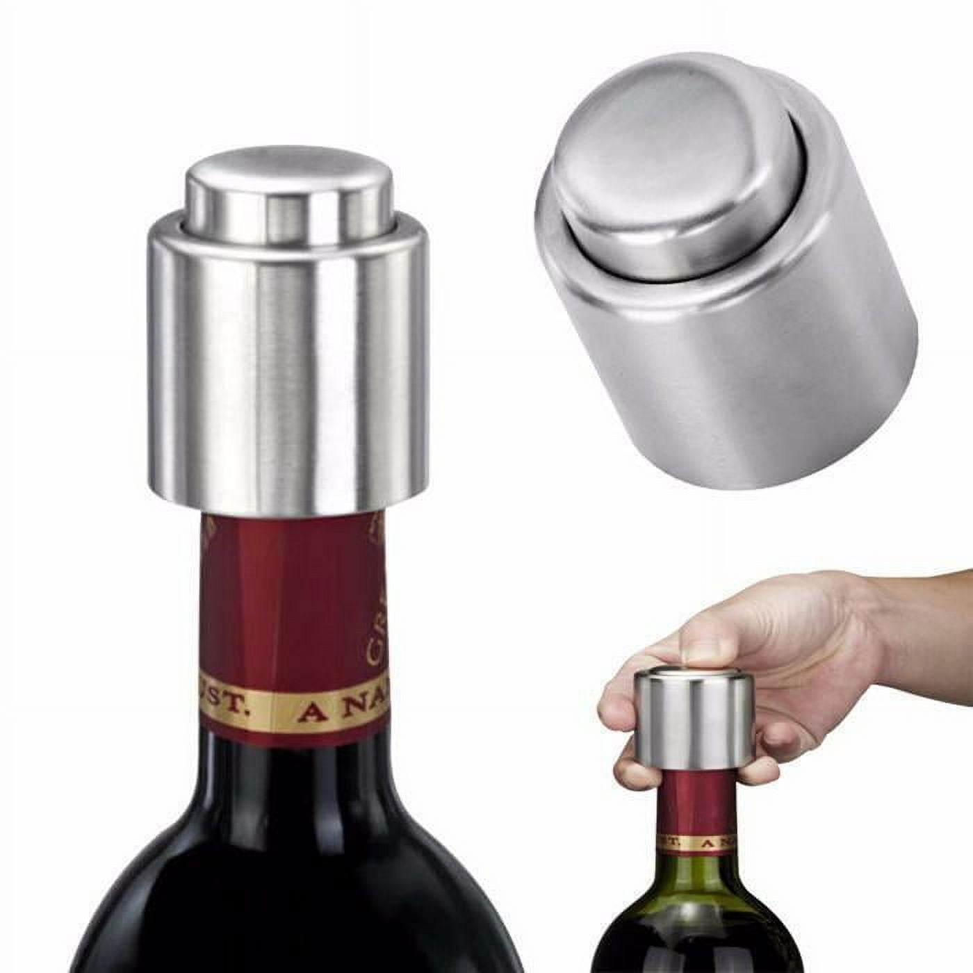 Simyoung Stainless Steel Wine Bottle Stopper Vacuum Sealer Bar Tools ...