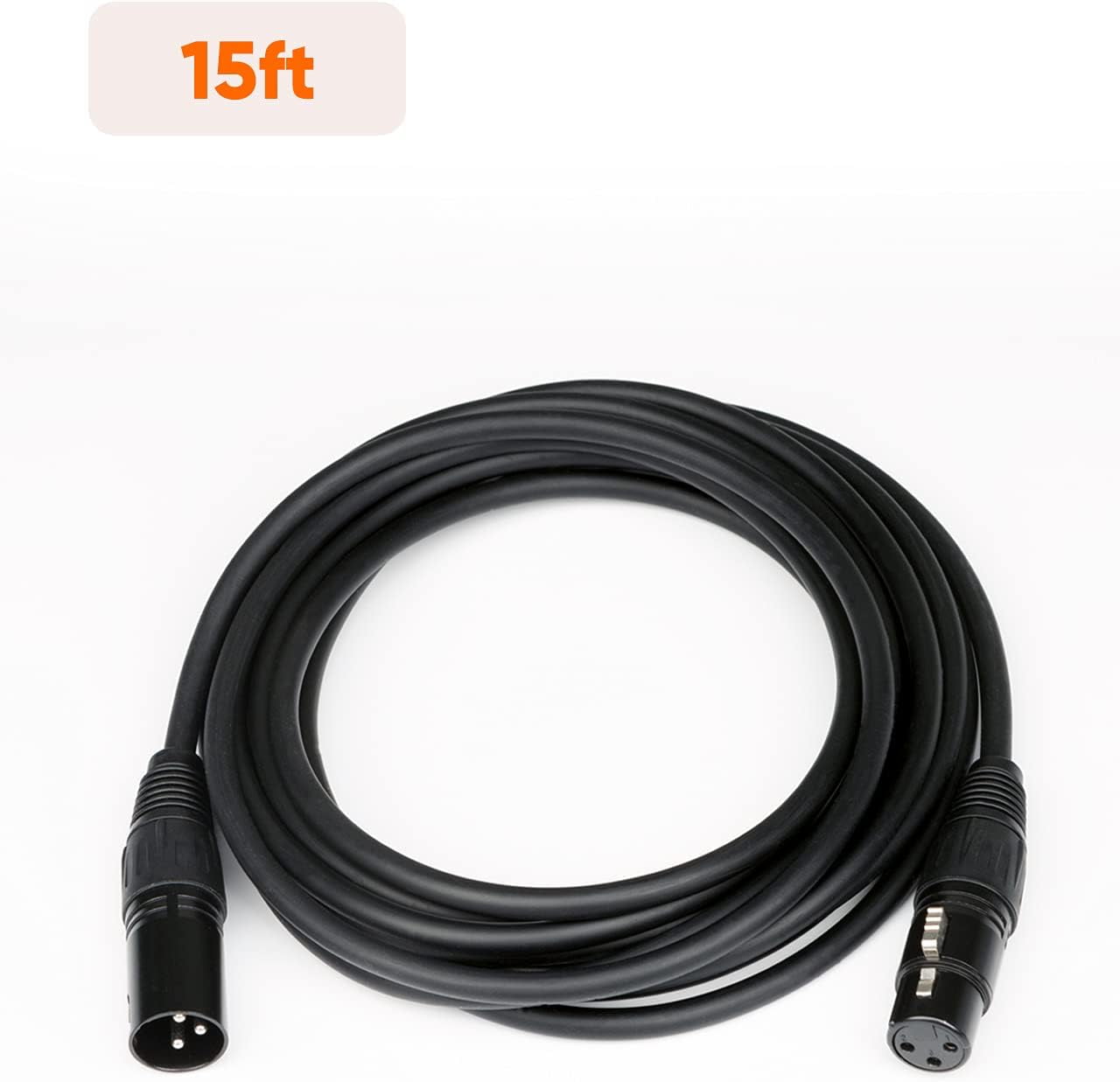Simyoung XLR Male to Female Microphone Cable Balanced 3 Pin Mic ...