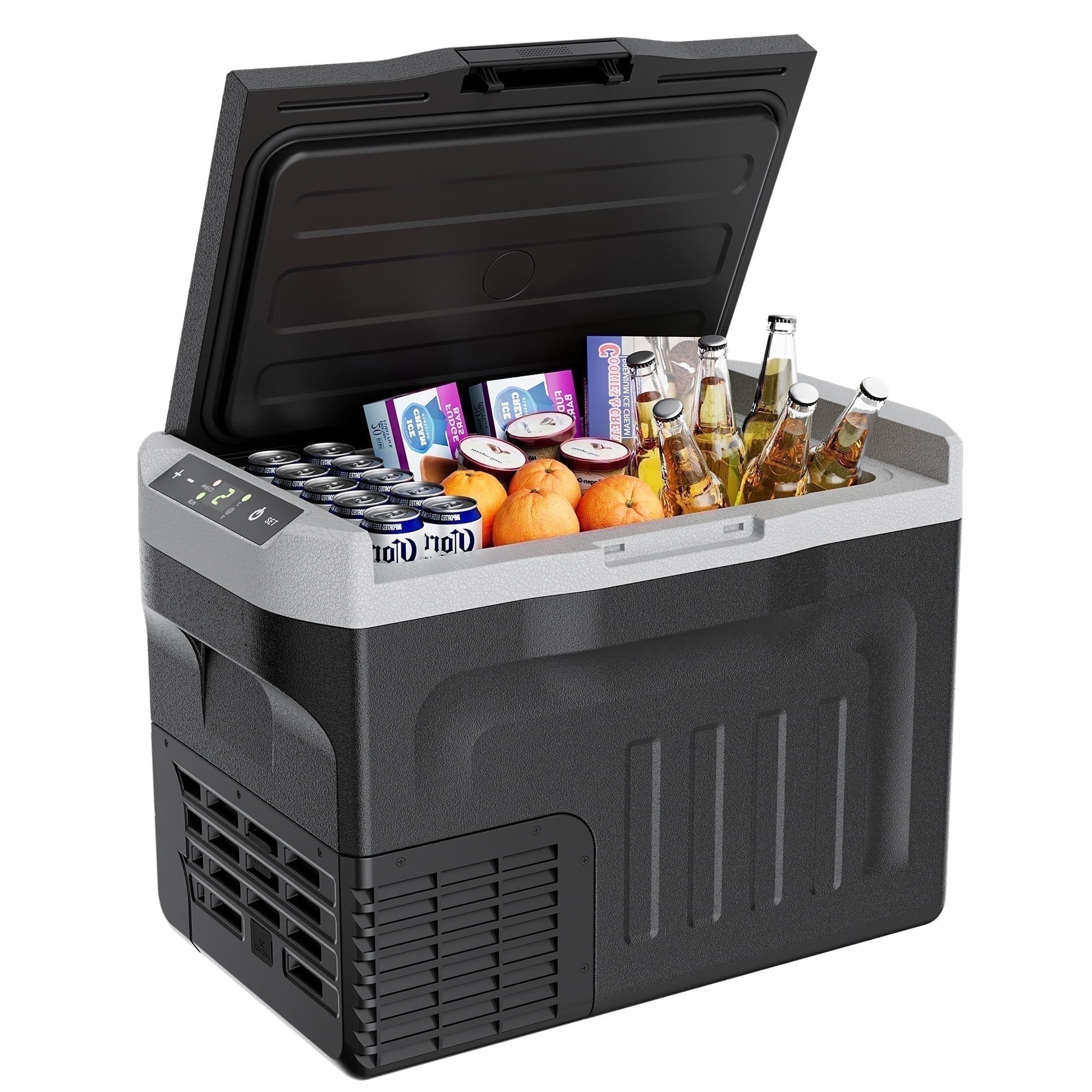 Simzlife 12 Volt Car Refrigerator 32 Quart Portable Fridge Freezer ...