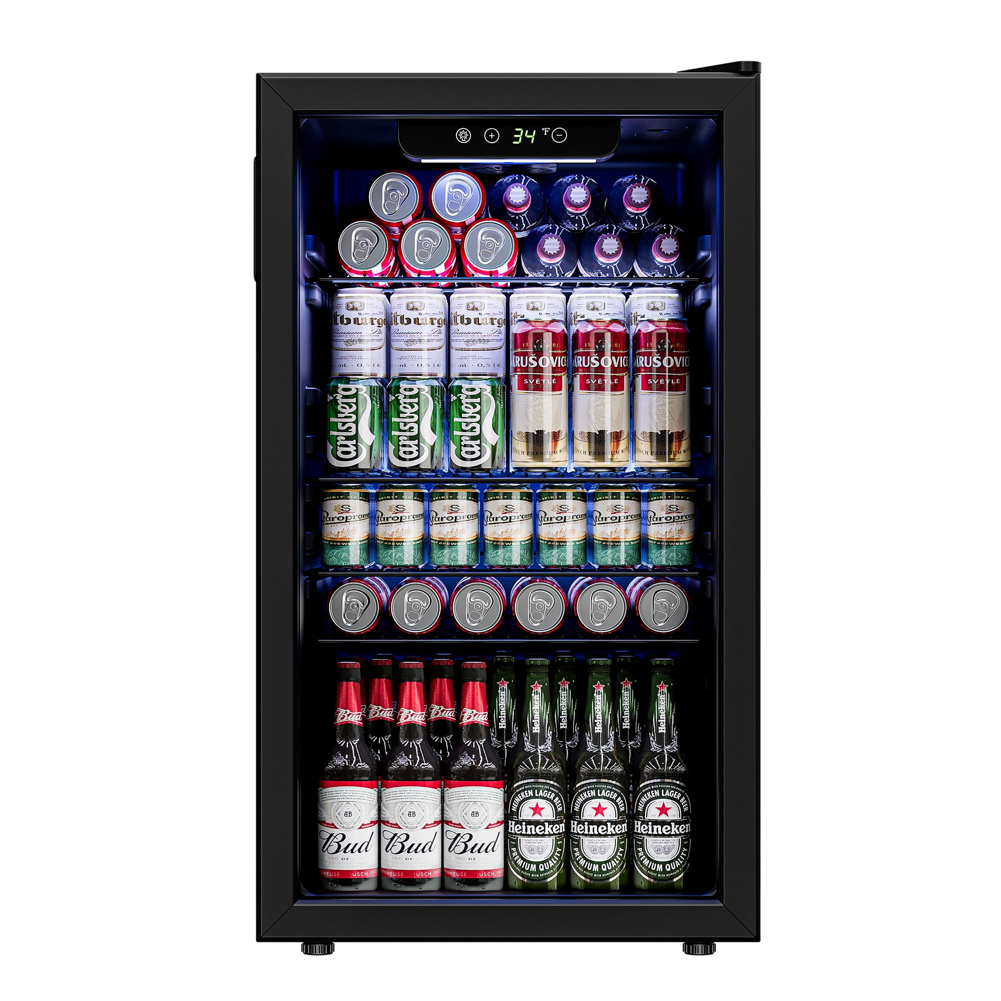 Simzlife Compact Freestanding 126 Can Beverage Refrigerator & Cooler ...