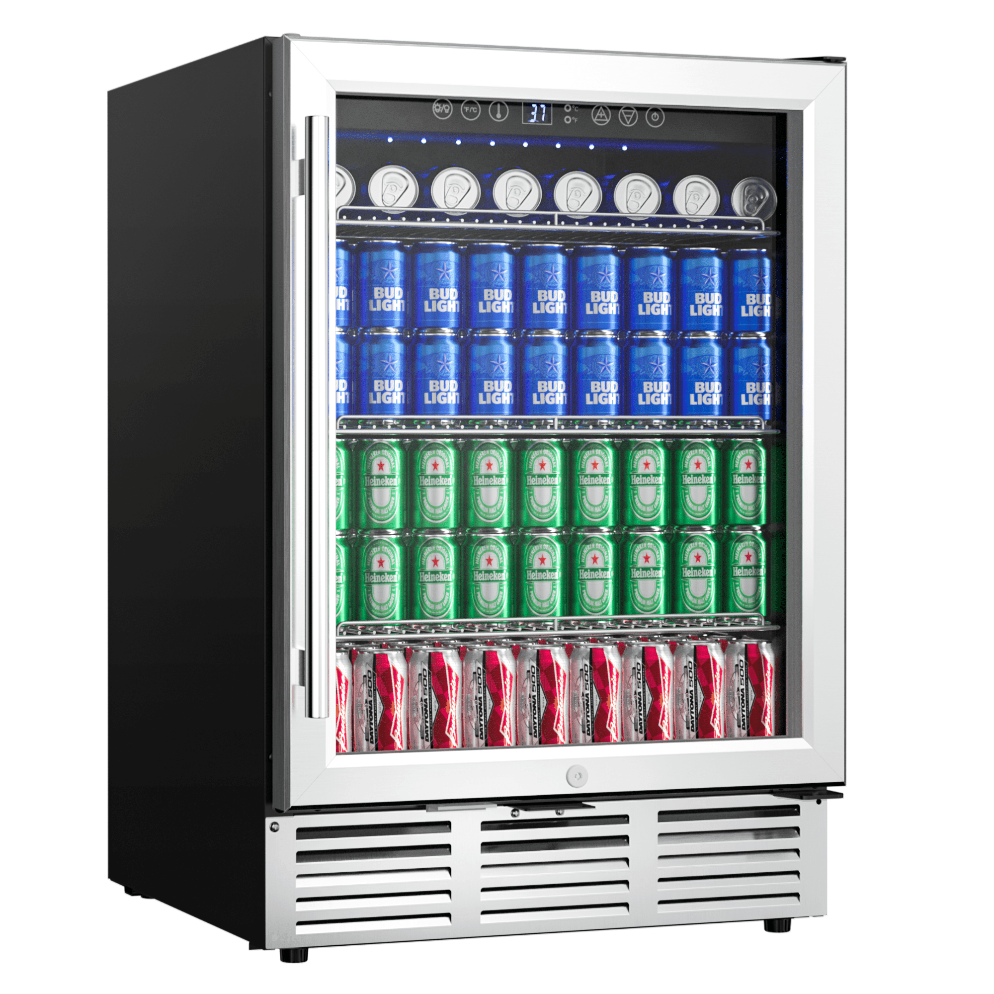 Simzlife 24 Inch 180 Cans Wine and Beverage Refrigerator Cooler,5.3 Cu ...