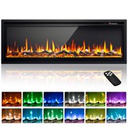 LIGHTINN Electric Fireplace with Mantel, Freestanding Heater with ...