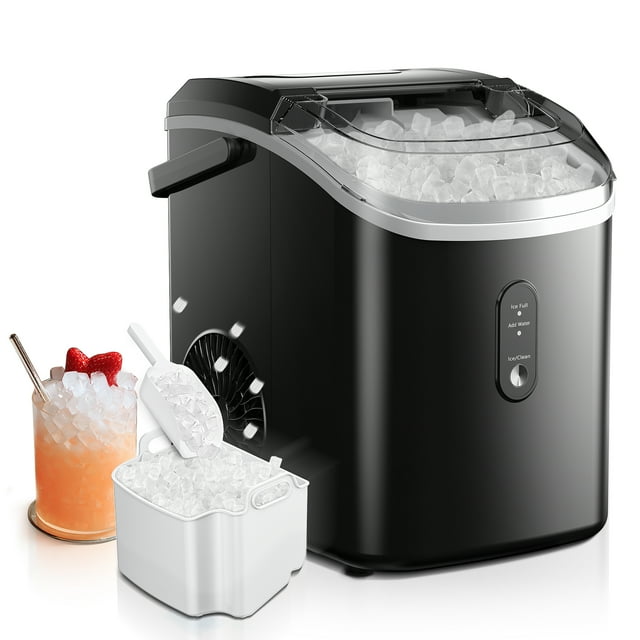 Simzlife Nugget Ice Maker Countertop with Handle, Ready in 6 Mins with ...