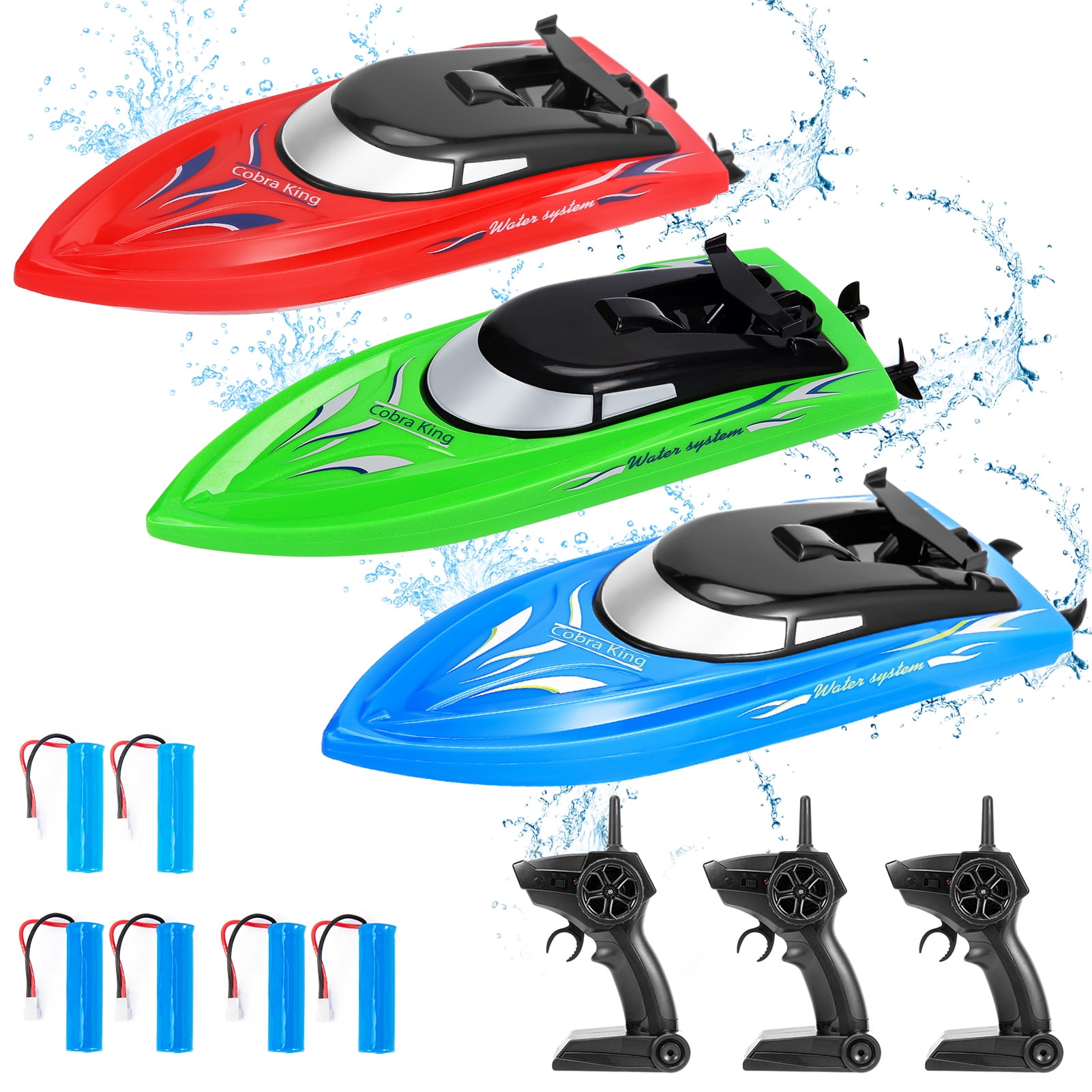 Simzone 3 PACK RC Boat,Remote Control Boats for Kids and Adults,10km/H ...