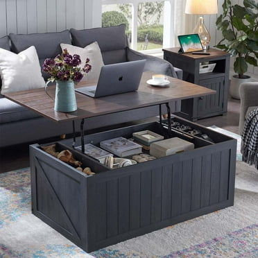Dextrus Lift Top Coffee Tables with Storage, Double Doors Cocktail ...