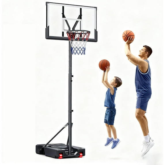 SinCiDo Adjustable Portable Basketball Hoop, 7.5-10FT Height-Adjustable ...