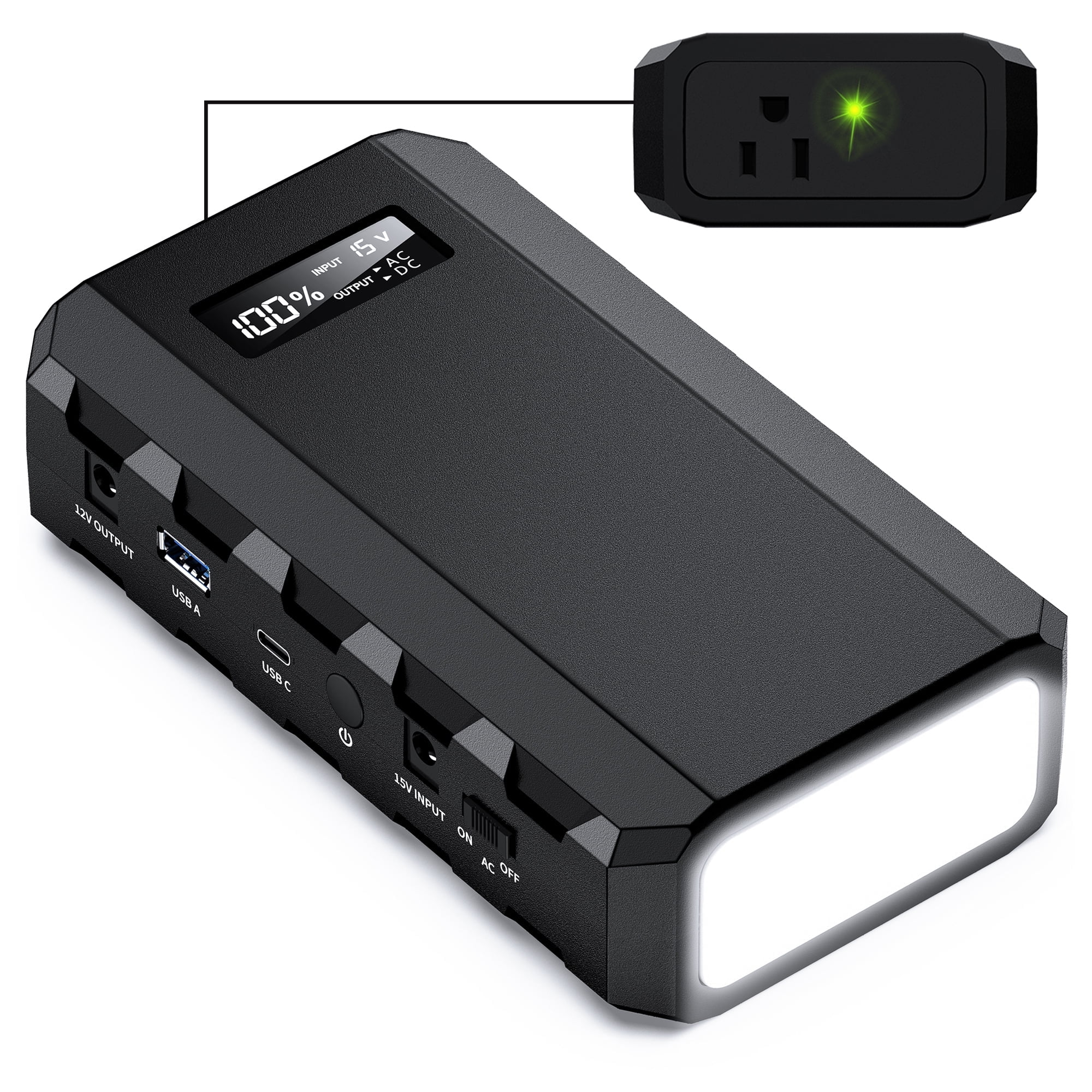 SinKeu 88.8Wh/65W AC 110V Portable Power Bank Fast Charger Camping ...