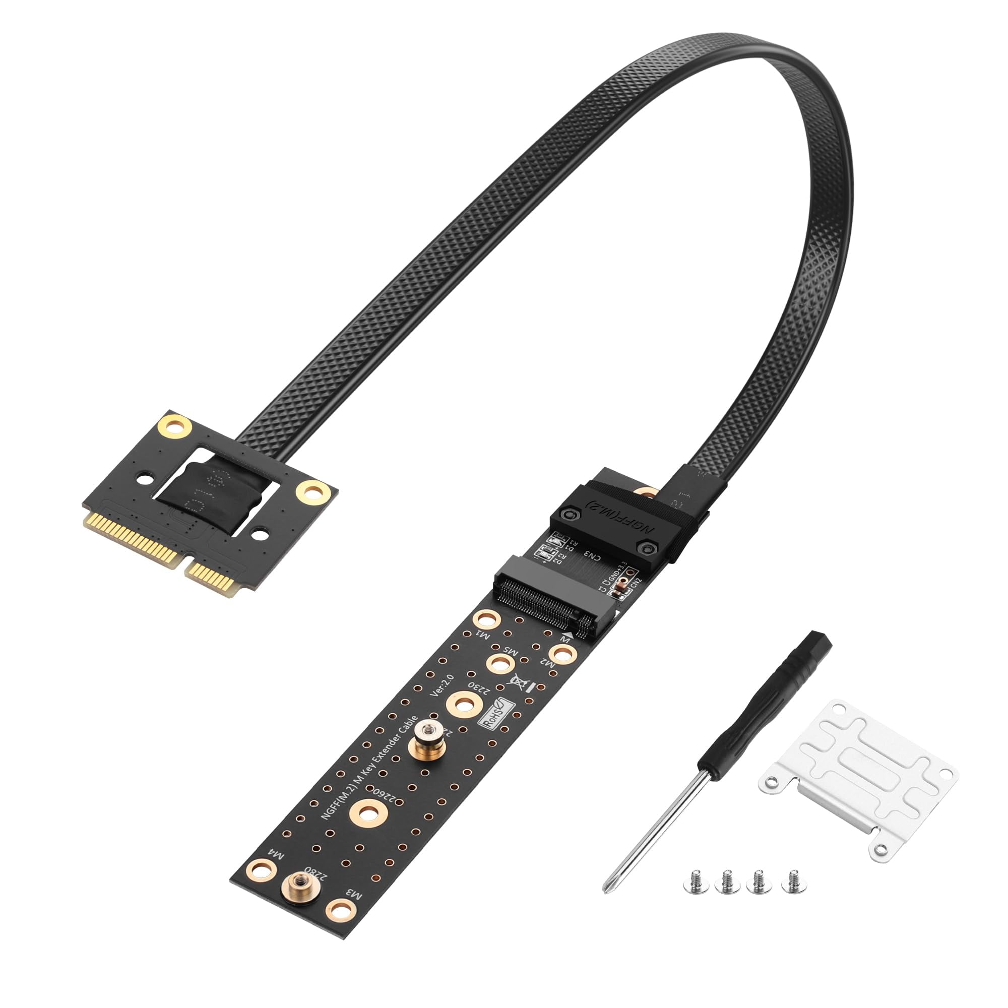 SinLoon Mini PCIE to NGFF M.2 M Key Extender Cable MPCIE Male to M2 ...