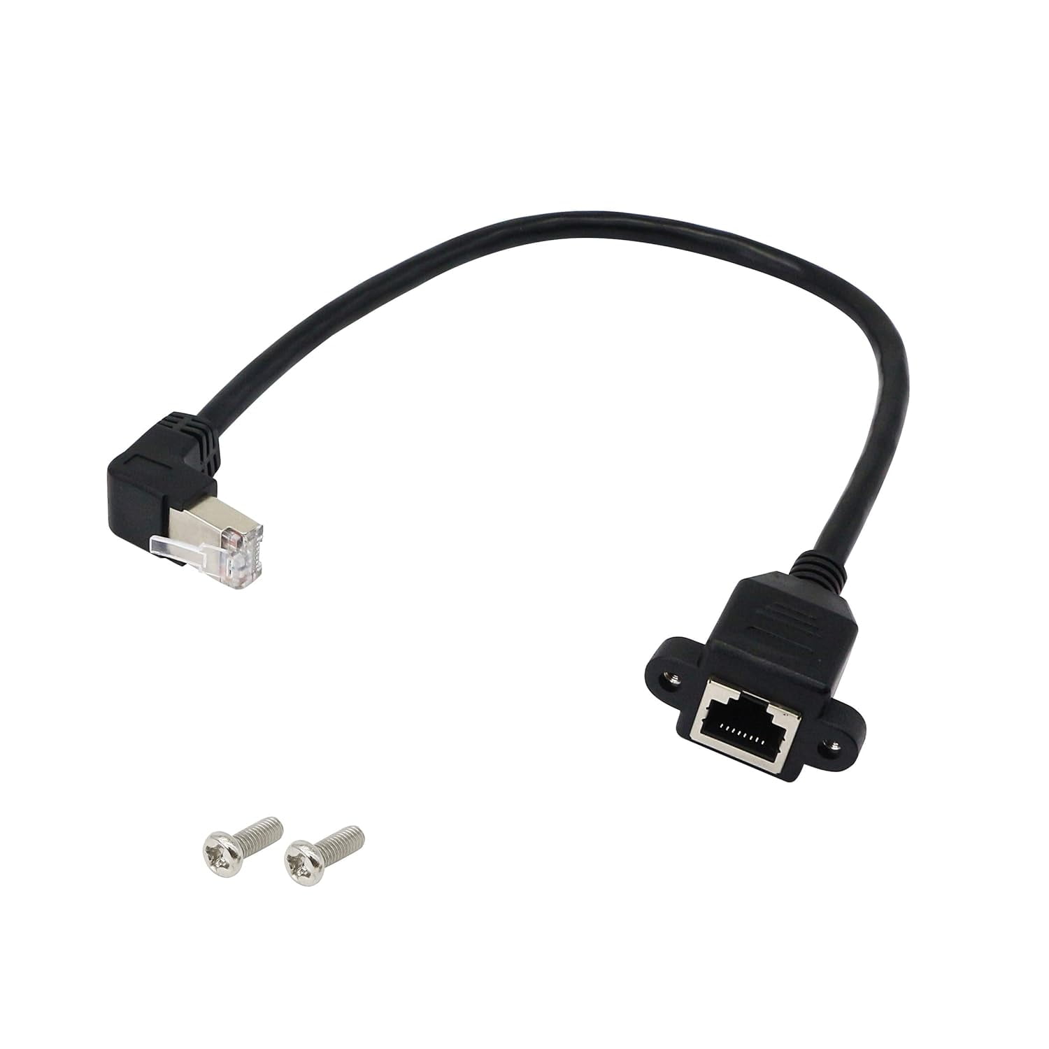 SinLoon RJ45 Ethernet Adapter Cable 90 Degree Downward male to famale ...