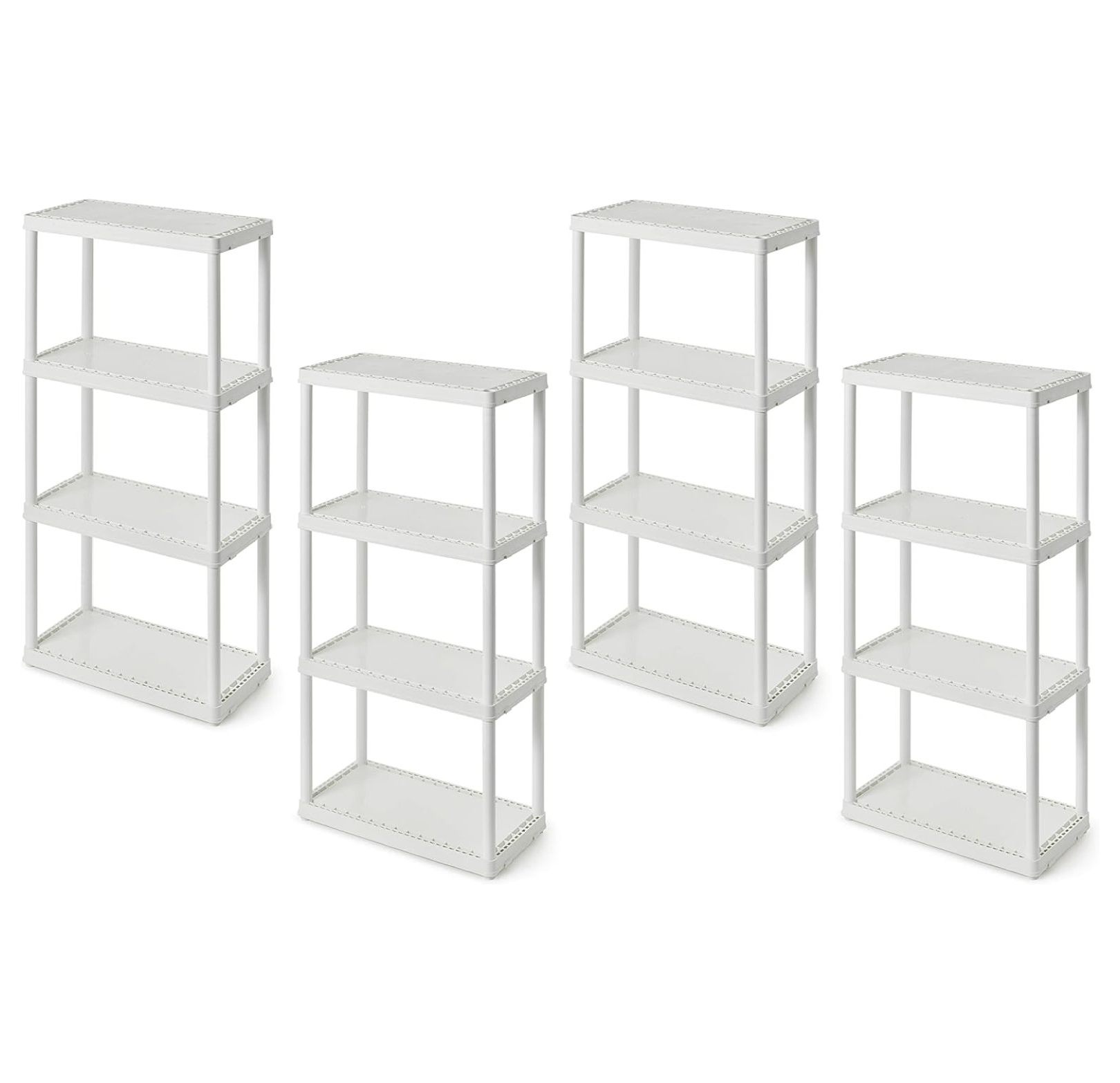 SinYYH 4 Shelf Fixed Height Solid Light Duty Storage Unit 12 x 24 x for ...