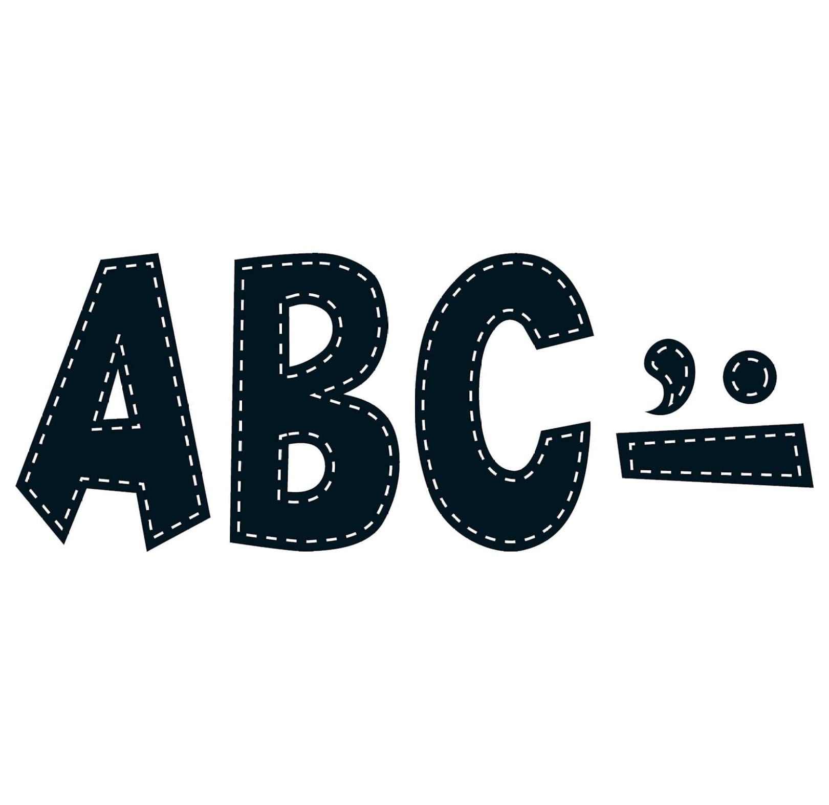 SinYYH Black Stitch 7-Inch Fun Font Letters - Walmart.com