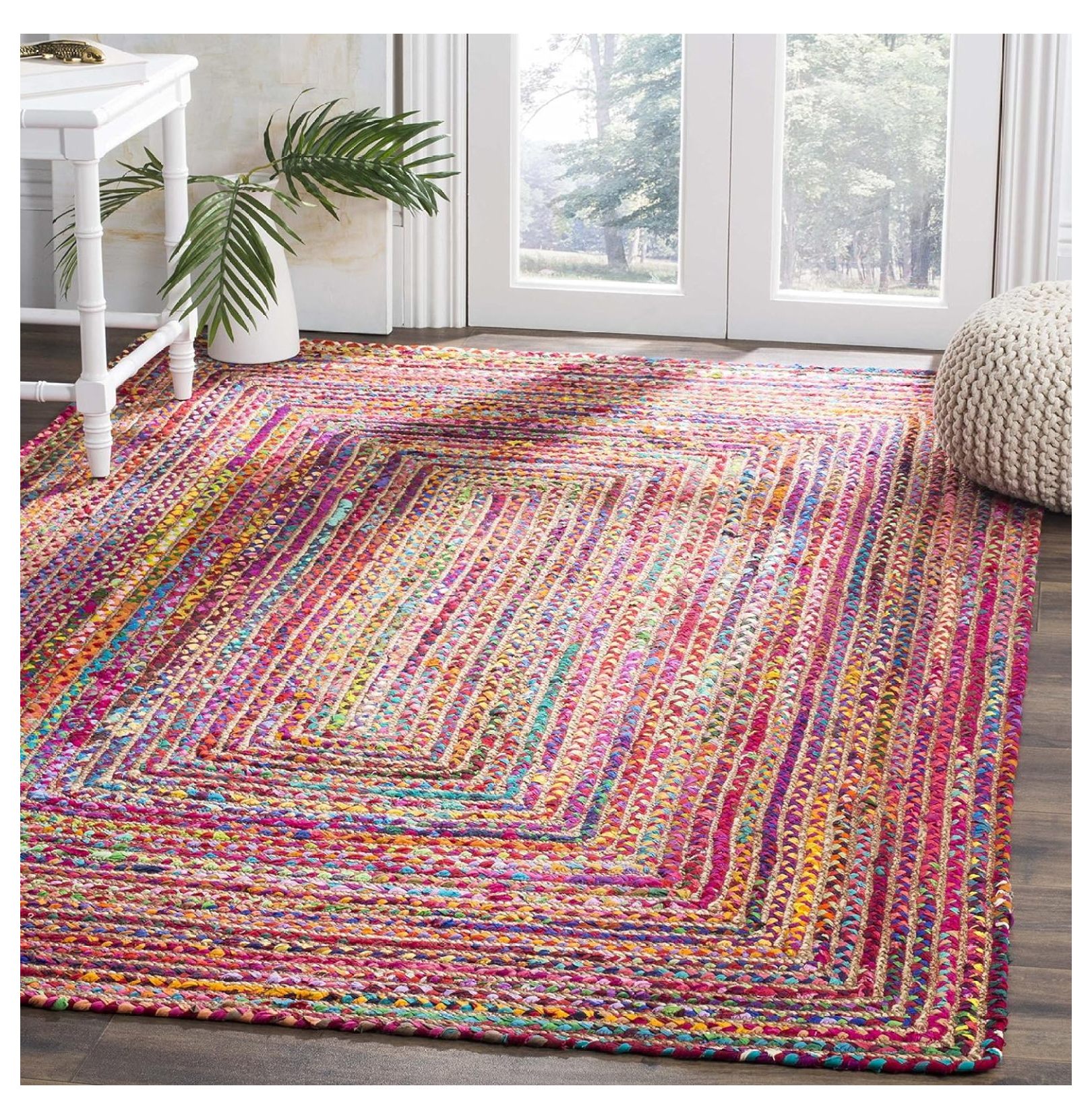 SinYYH Cape Cod Collection Area Rug - 5' x 8', Red & Multi, Handmade ...