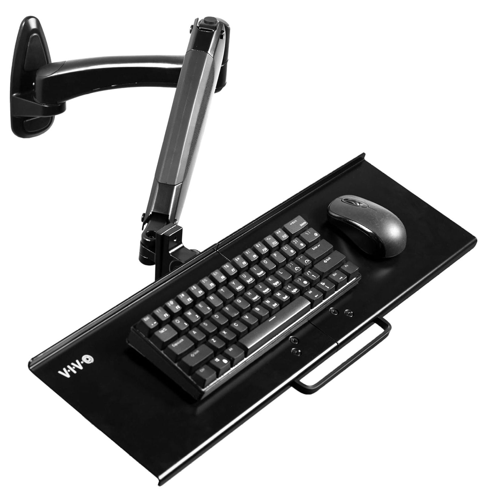 SinYYH Sit-Stand 24 Inch Pneumatic Spring Keyboard and Mouse Tray Wall ...