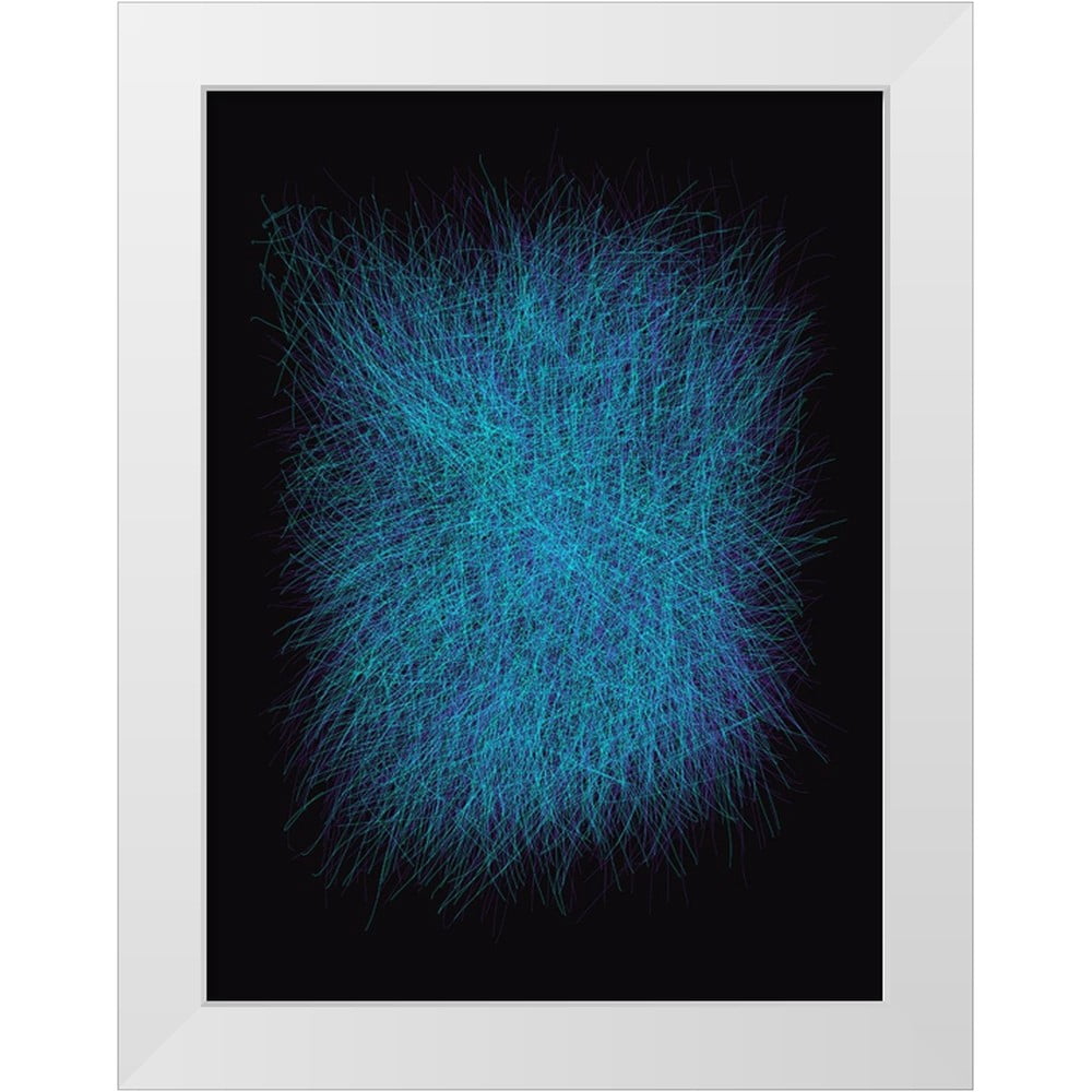 Sina 19x24 White Modern Wood Framed Museum Art Print Titled - Strokes ...